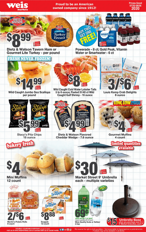 Weis Markets Weekly Ad Jul 30 – Aug 06, 2020