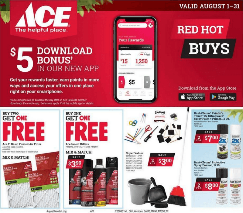 ACE Hardware Monthly Ad Aug 01 – Aug 31, 2020