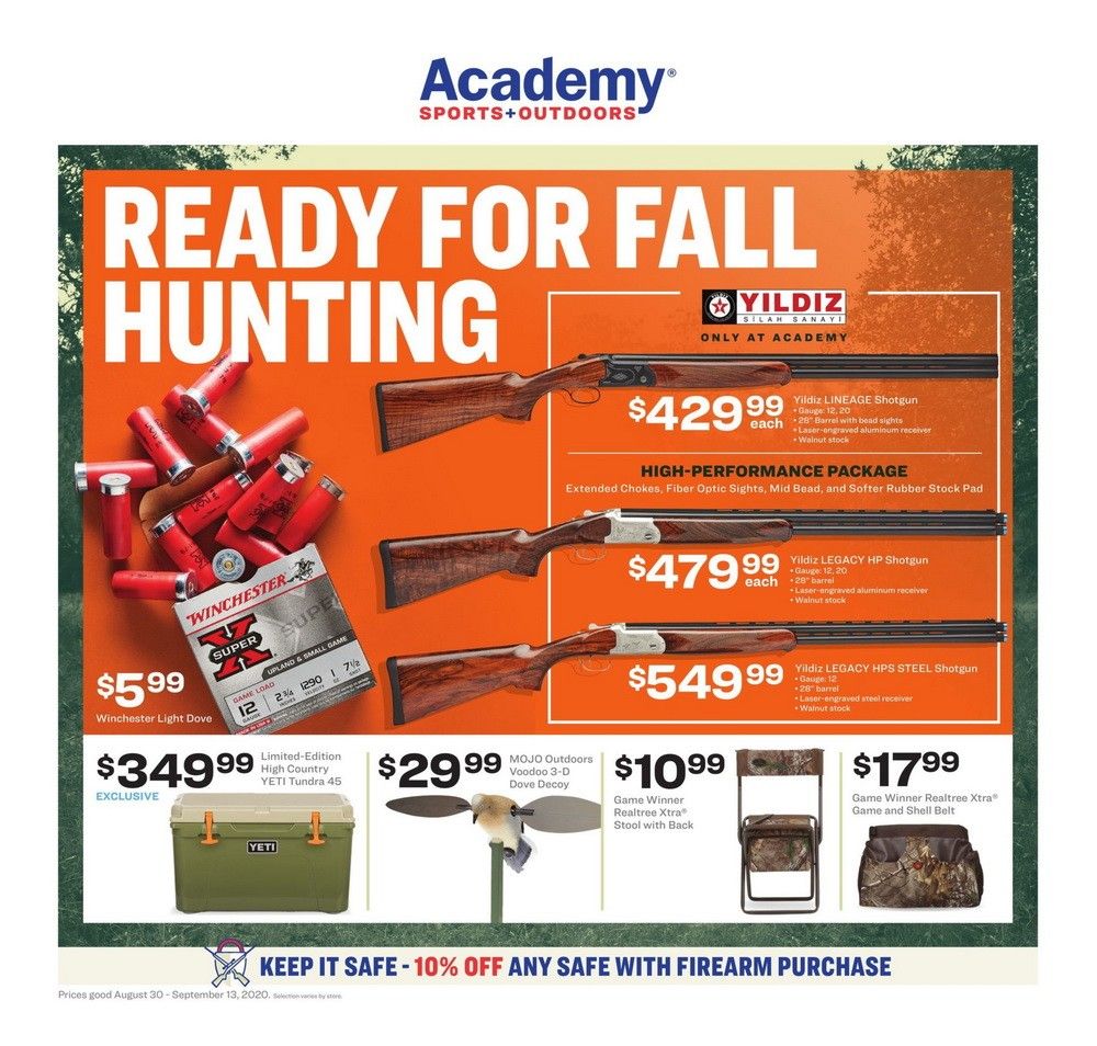 Academy Sports + Outdoors Hunting Ad Aug 30 – Sep 13, 2020