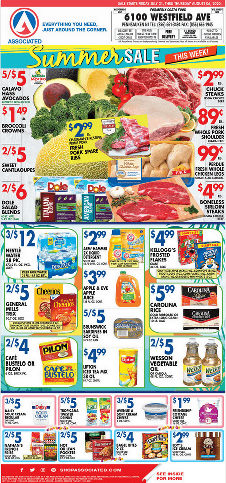 Associated Supermarkets Weekly Ad Jul 31 – Aug 06, 2020
