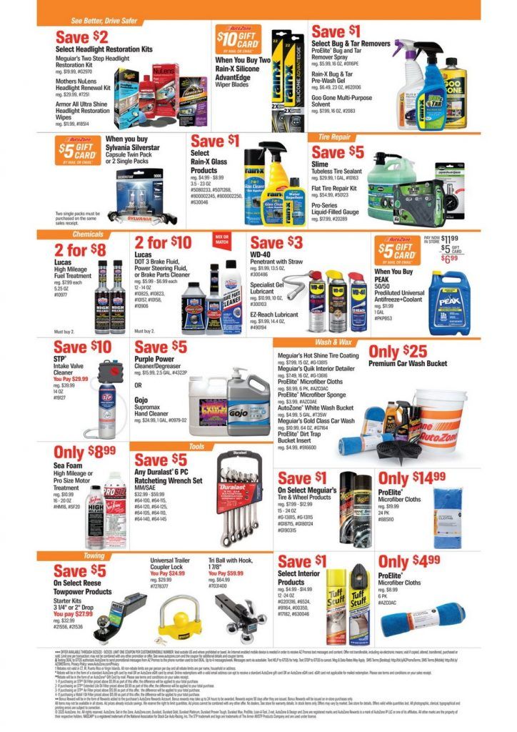 AutoZone Monthly Circular Aug 25 – Sep 21, 2020