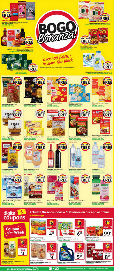 BI-LO Weekly Circular Aug 05- Aug 11, 2020
