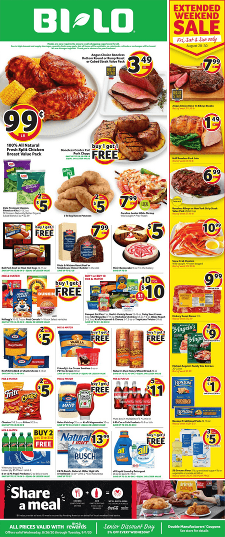 BI-LO Weekly Circular Aug 26- Sep 01, 2020