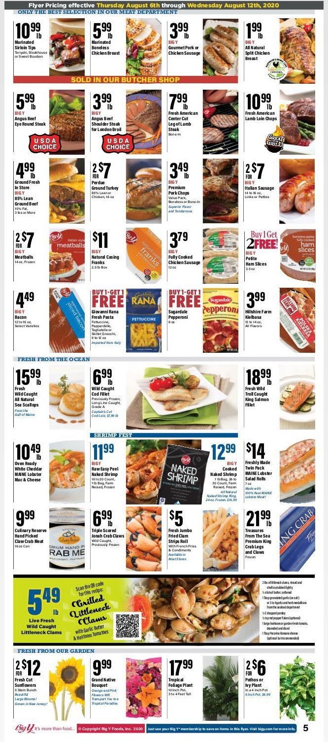 Big Y Weekly Ad Aug 06 – Aug 12, 2020