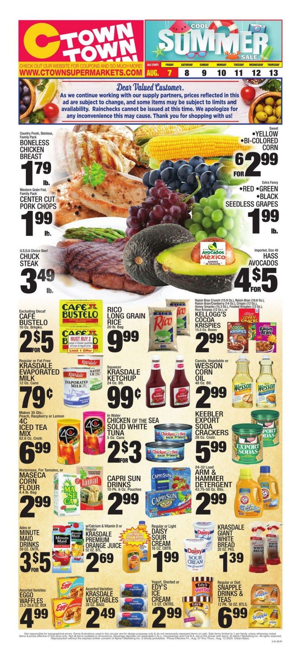 C-Town Weekly Ad Aug 07 – Aug 13, 2020