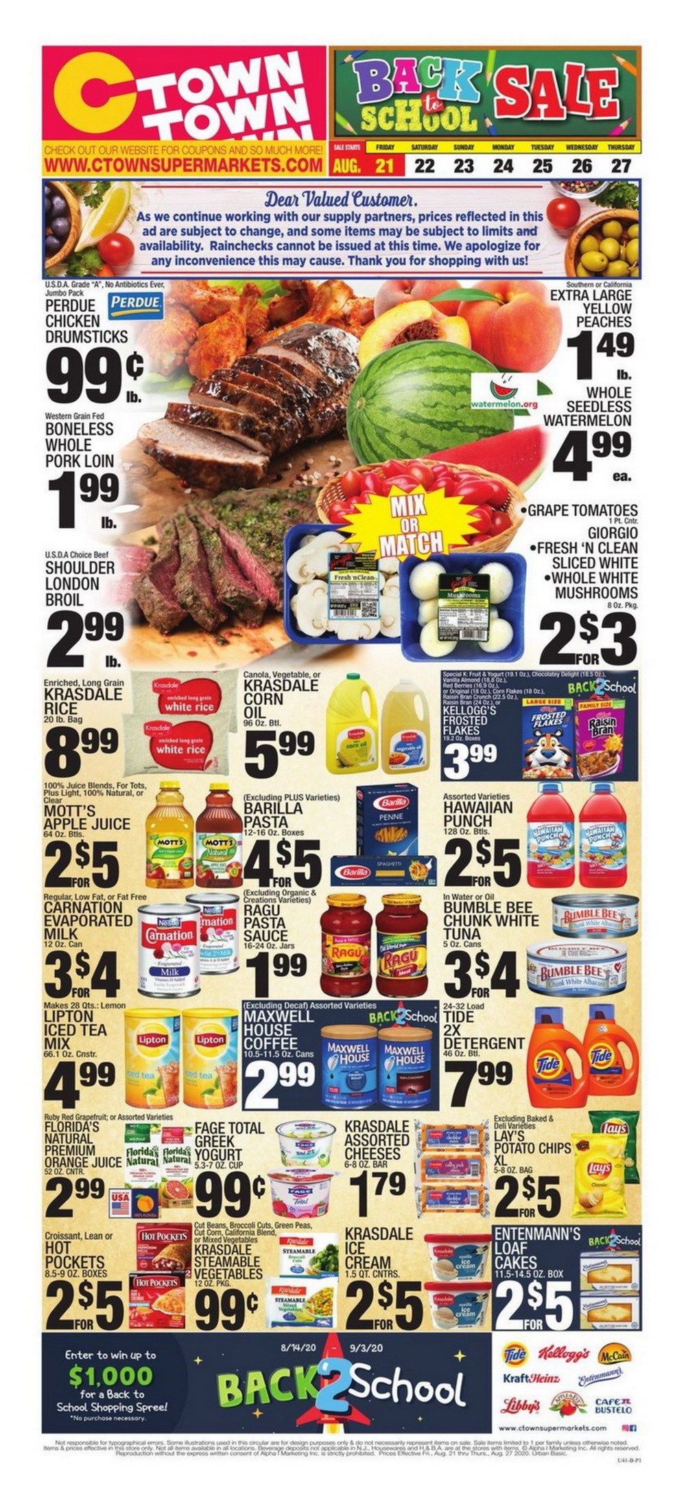 C-Town Weekly Ad Aug 21 – Aug 27, 2020