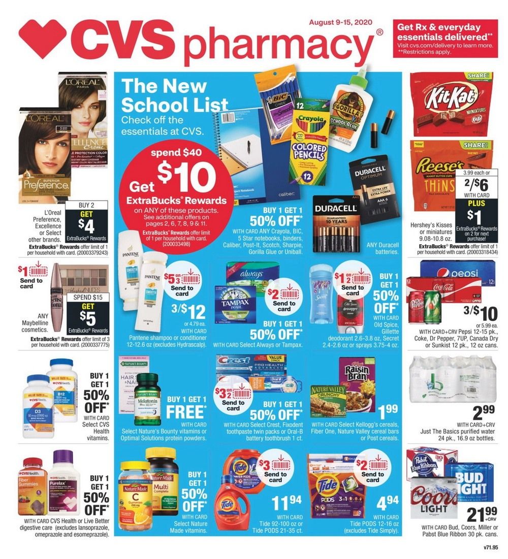 CVS Weekly Ad Aug 09 – Aug 15, 2020