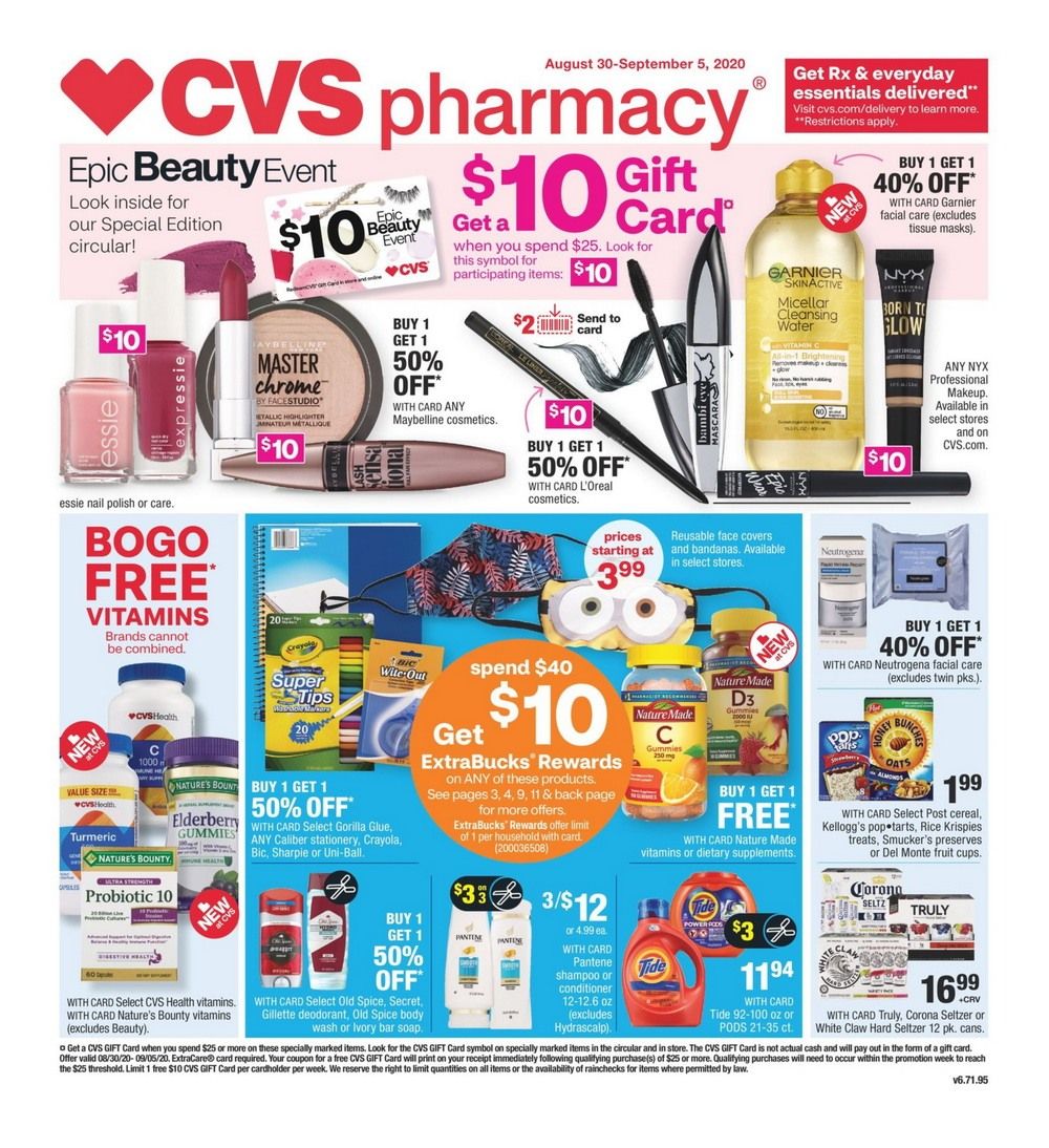 CVS Weekly Ad Aug 30 – Sep 05, 2020