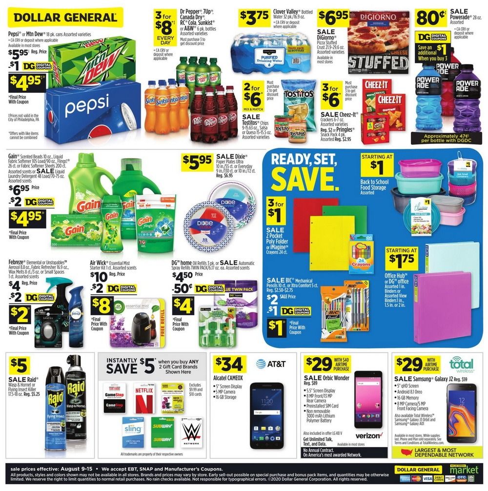 Dollar General Weekly Ad Aug 09 – Aug 15, 2020