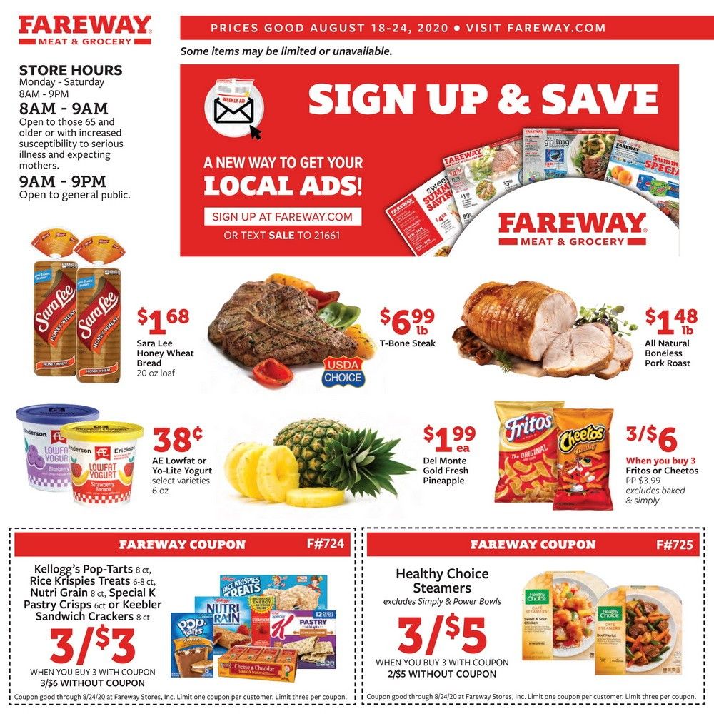 Fareway Weekly Ad Aug 18 – Aug 24, 2020