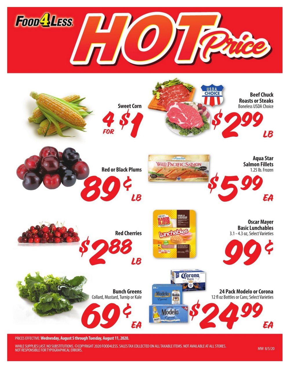 Food 4 Less Weekly Ad Aug 05 – Aug 11, 2020