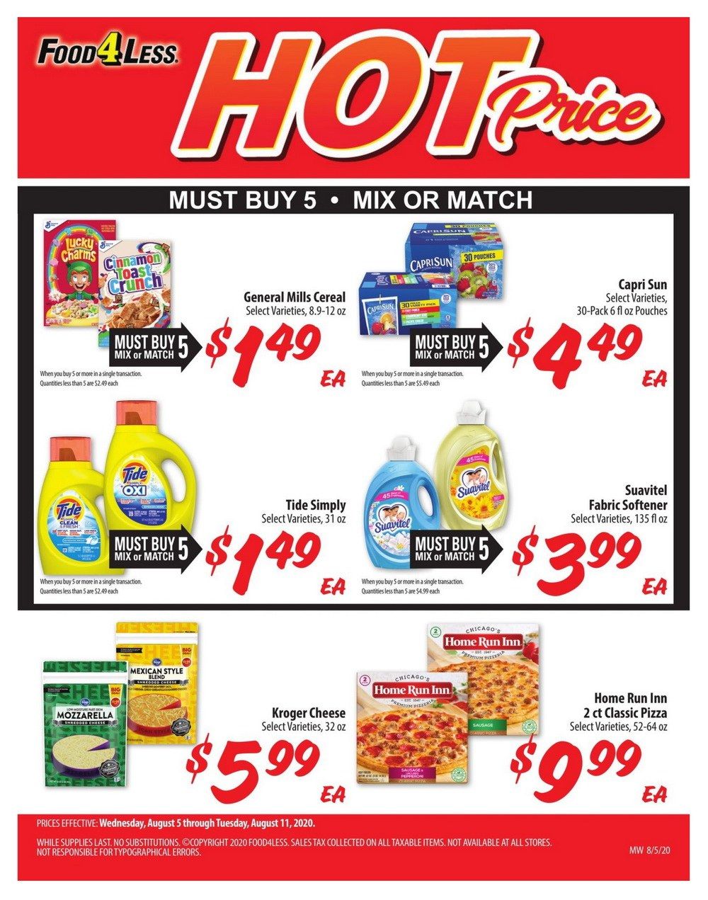 Food 4 Less Weekly Ad Aug 05 – Aug 11, 2020