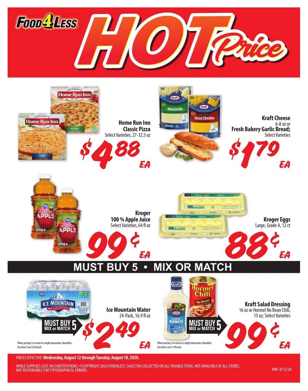 Food 4 Less Weekly Ad Aug 12 – Aug 18, 2020