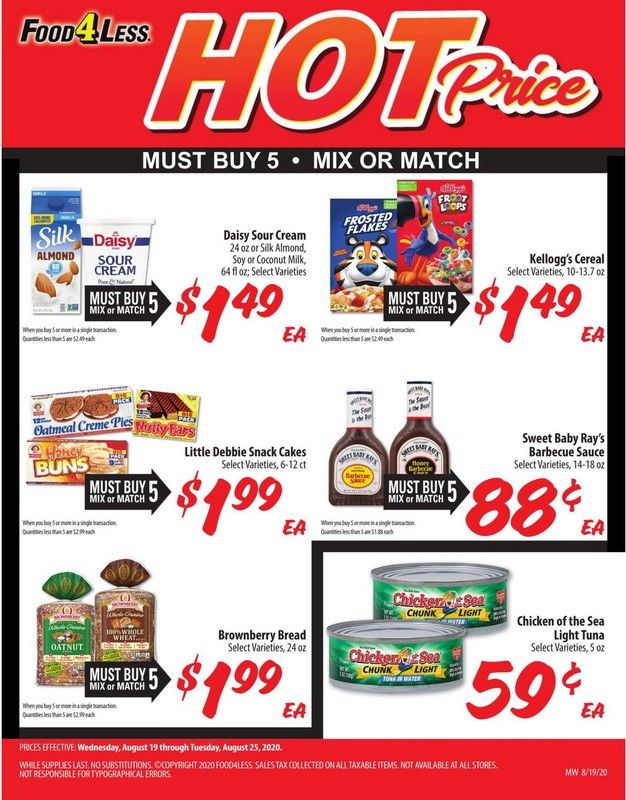 Food 4 Less Weekly Ad Aug 19 – Aug 25, 2020