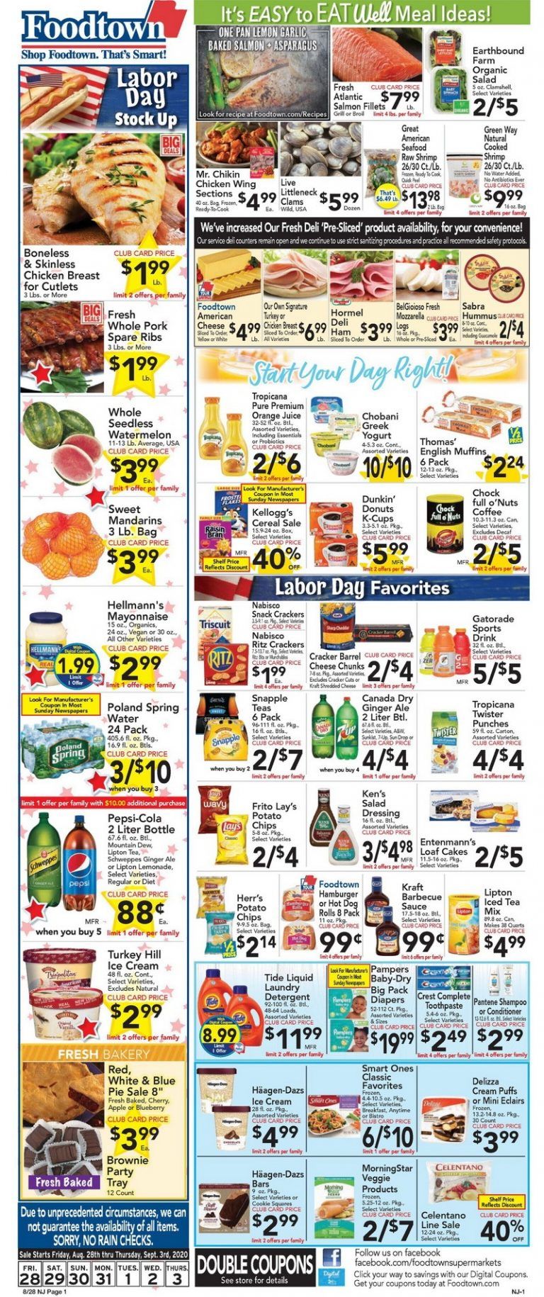 Foodtown Weekly Ad Aug 28– Sep 03, 2020