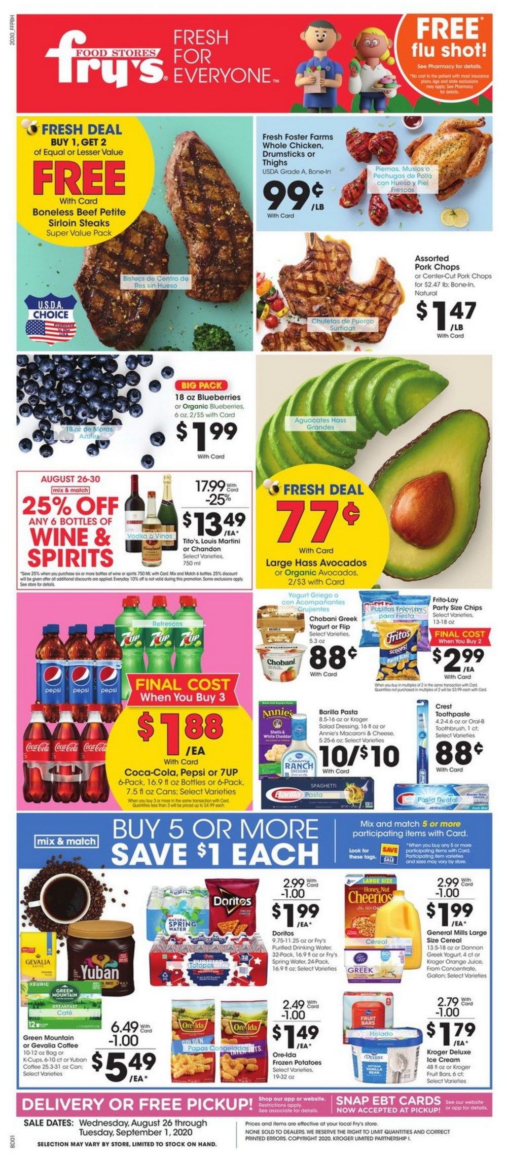 Fry's Food Weekly Ad Aug 26 – Sep 01, 2020