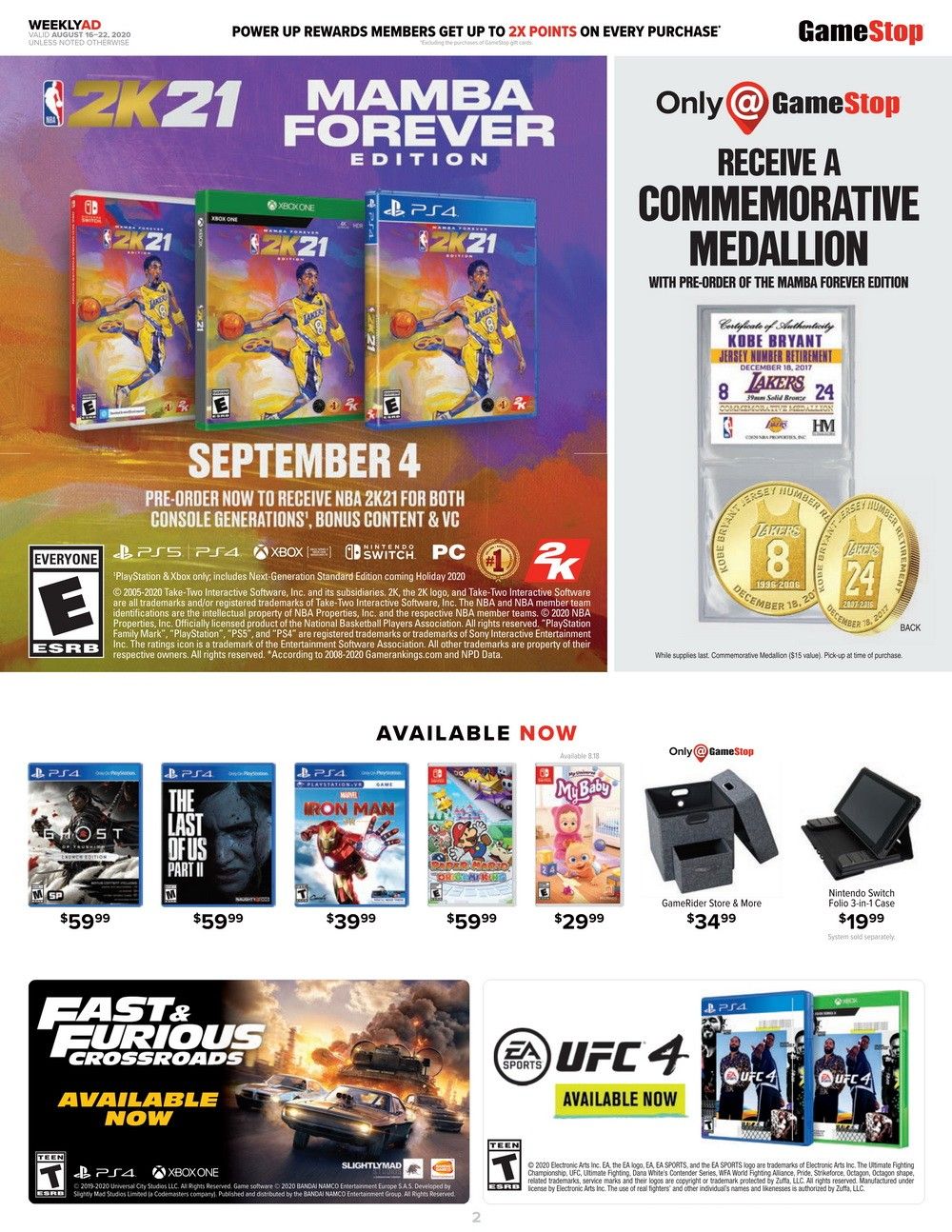 GameStop Weekly Ad Aug 16 – Aug 22, 2020