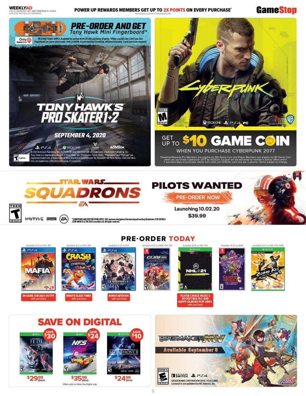 GameStop Weekly Ad Aug 30 – Sep 05, 2020