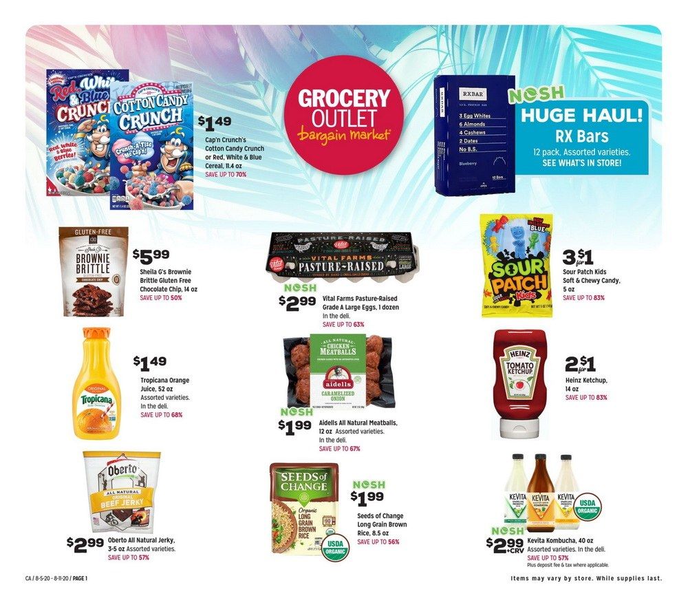 Grocery Outlet Weekly Ad Aug 05 – Aug 11, 2020