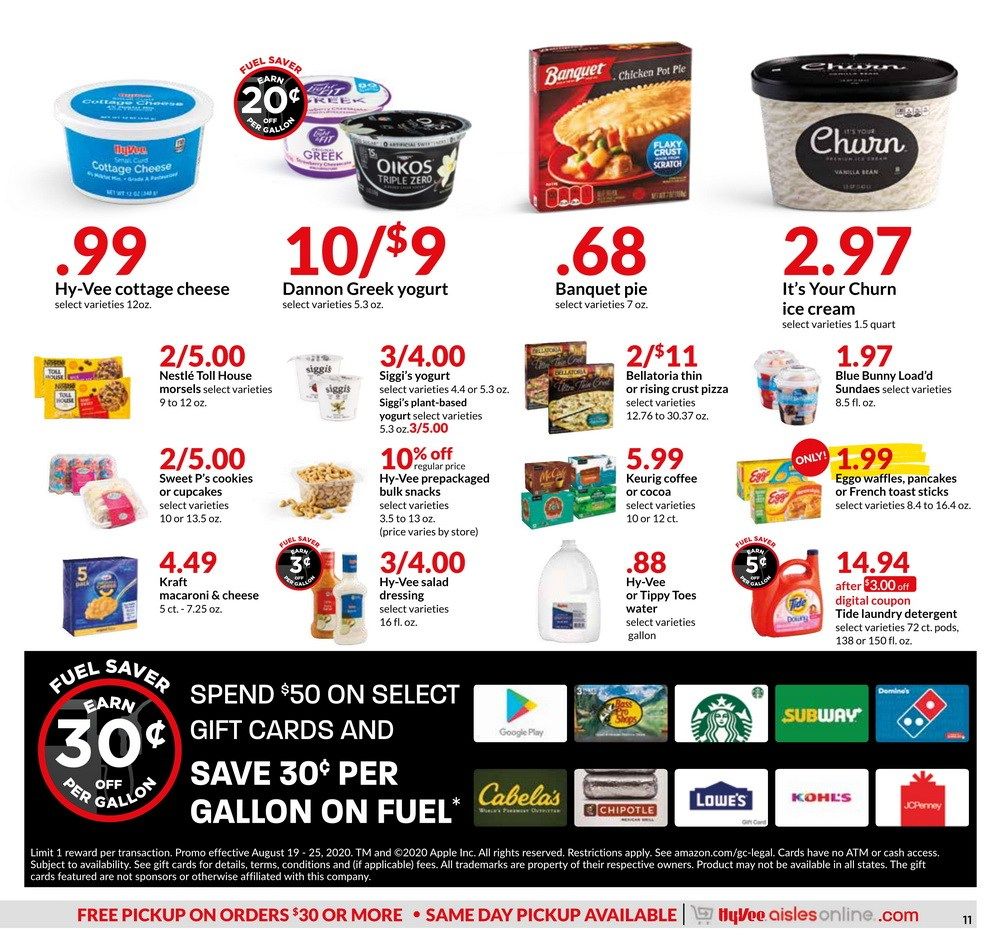 Hy-Vee Weekly Ad Aug 19 – Aug 25, 2020
