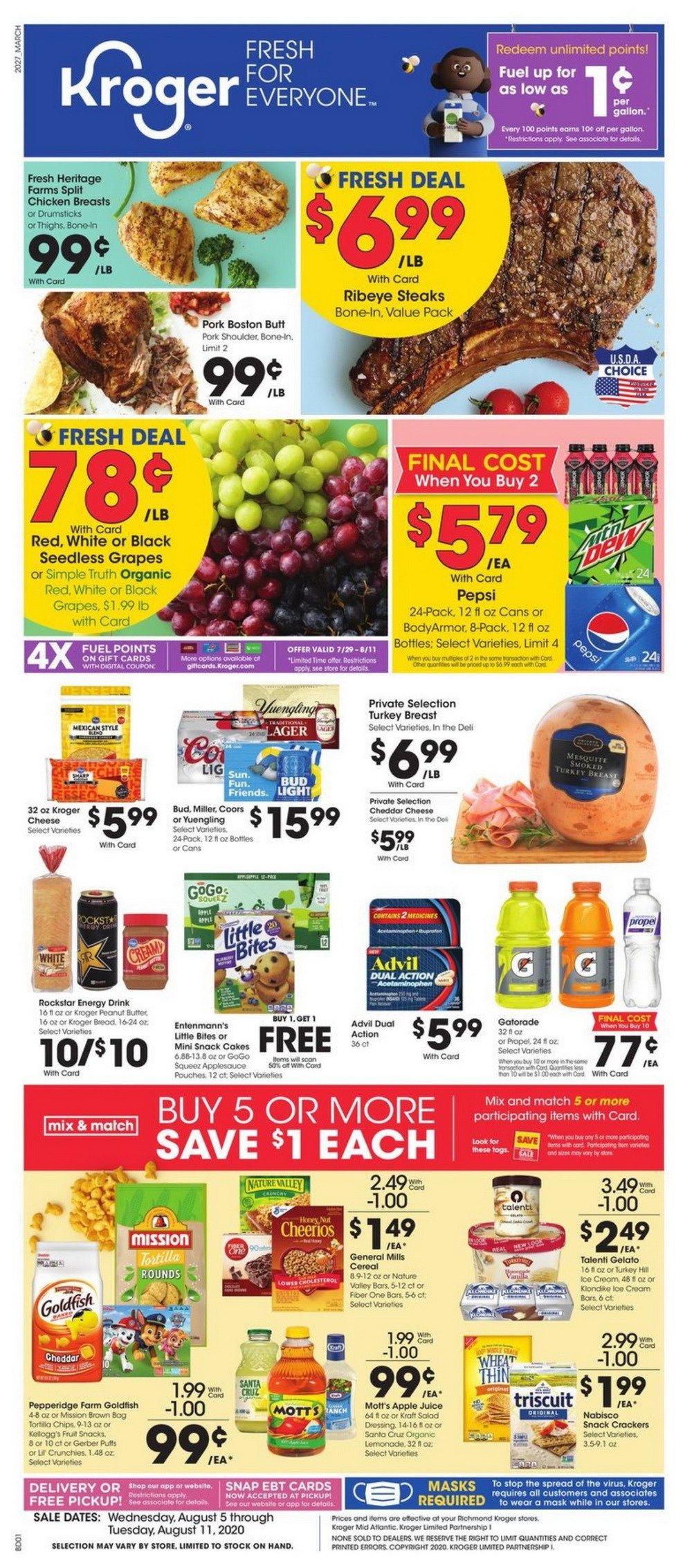 Kroger Weekly Ad Aug 05 – Aug 11, 2020