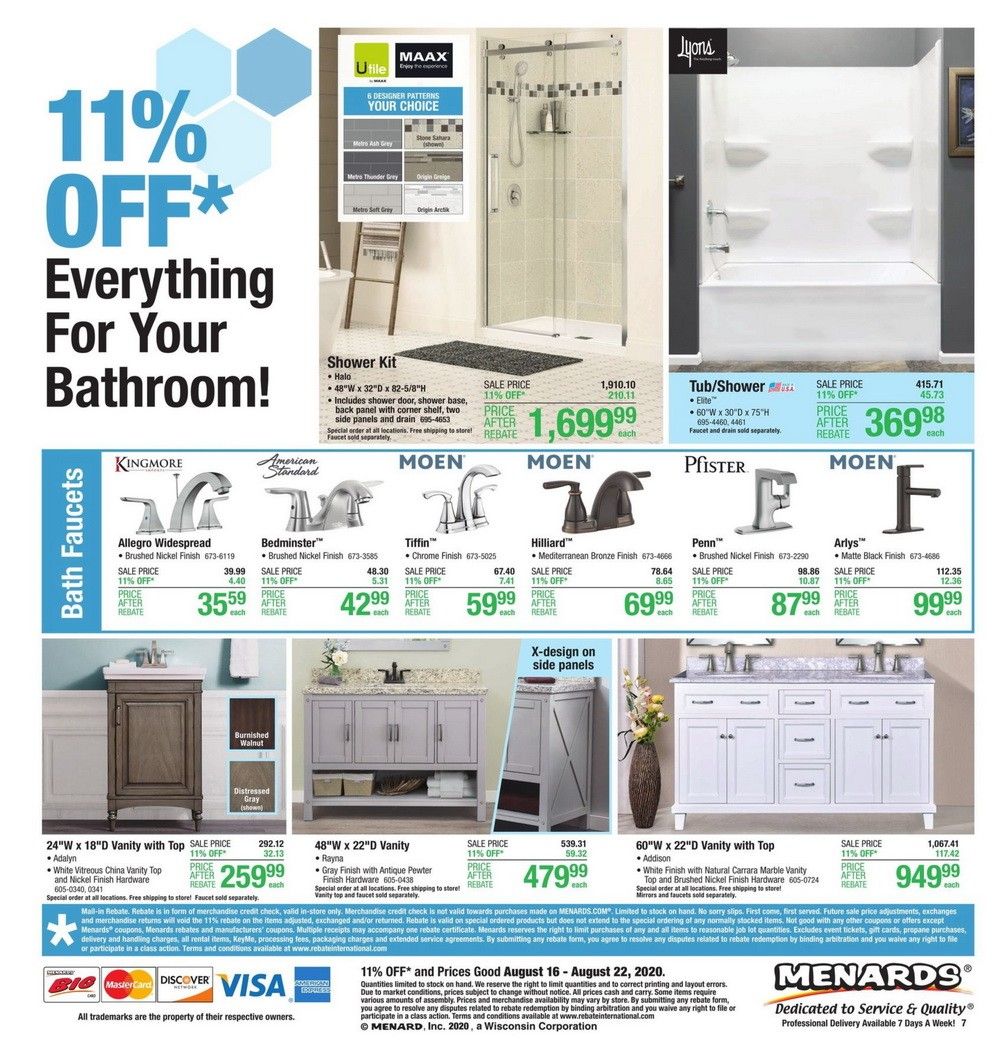 Menards Weekly Ad Aug 16 – Aug 22, 2020