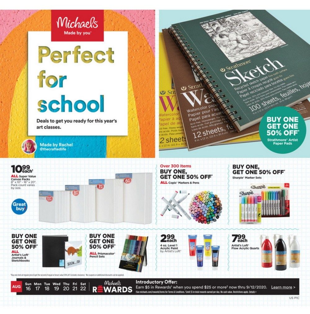 Michaels Weekly Ad Aug 16 – Aug 22, 2020