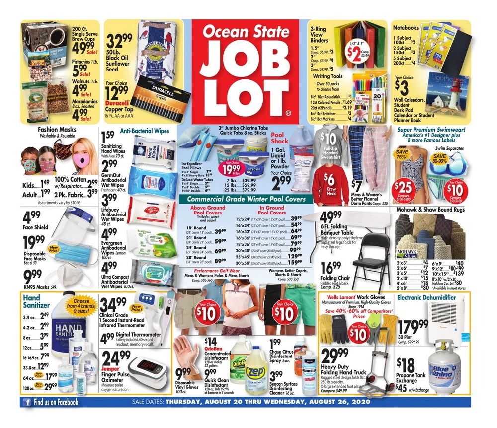 Ocean State Job Lot Weekly Ad Aug 20 – Aug 26, 2020
