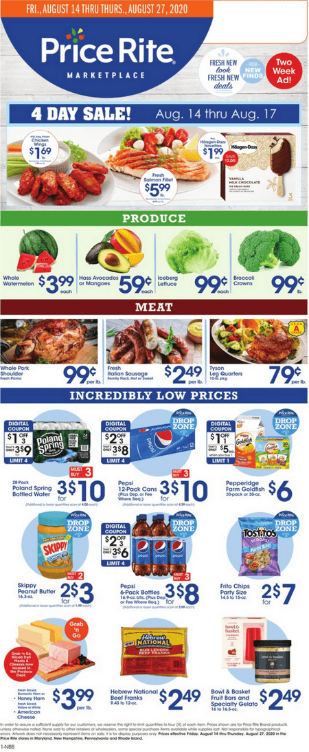 Price Rite Weekly Ad Aug 14 – Aug 27, 2020