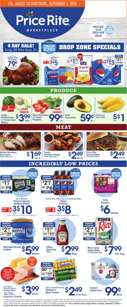 Price Rite Weekly Ad Aug 28 – Sep 3, 2020