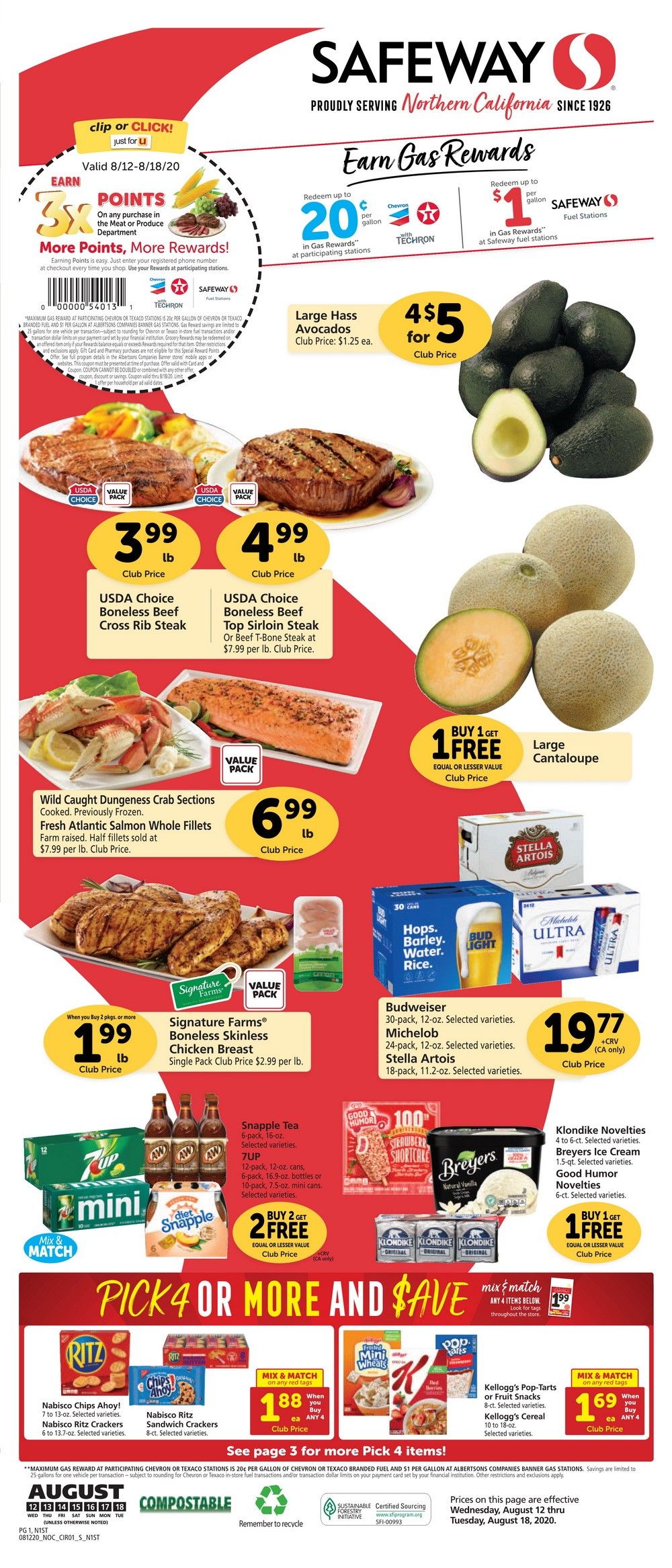 Safeway Weekly Ad Aug 12 – Aug 18, 2020