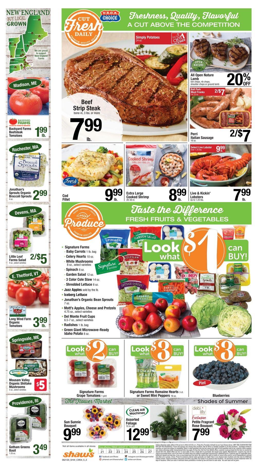 Shaw's Weekly Ad Aug 21 – Aug 27, 2020