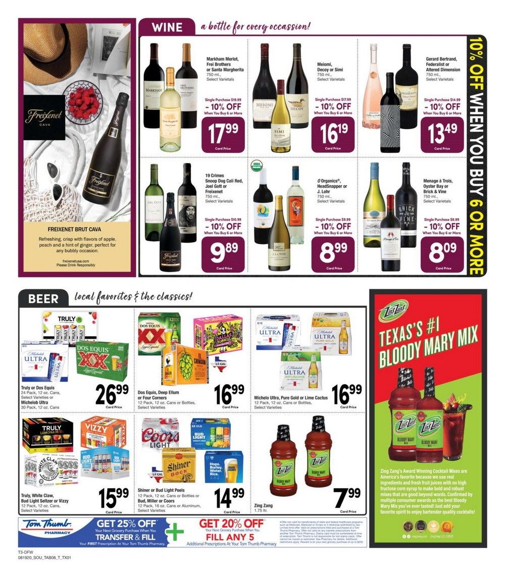 Tom Thumb Weekly Ad Aug 19 – Aug 25, 2020