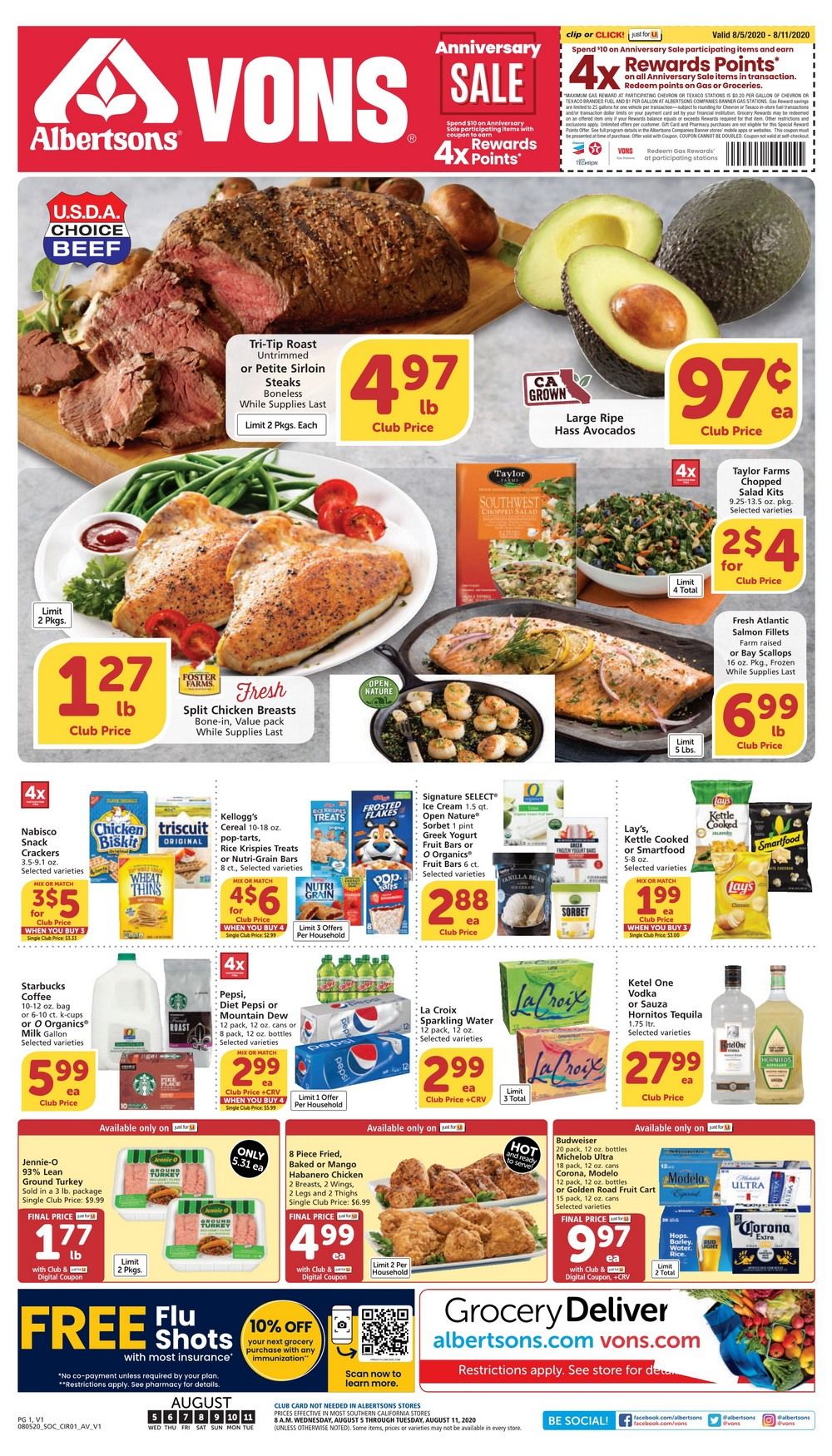 Vons Weekly Ad Aug 05 – Aug 11, 2020