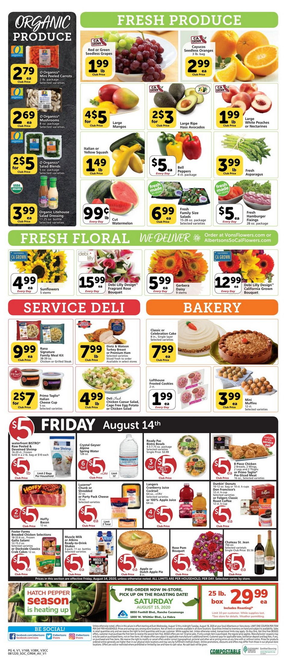 Vons Weekly Ad Aug 12 – Aug 18, 2020