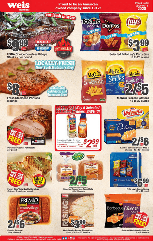 Weis Markets Weekly Ad Aug 06 – Aug 13, 2020
