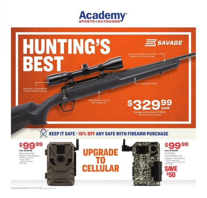 Academy Sports + Outdoors Hunting Ad Sep 14 – Sep 27, 2020