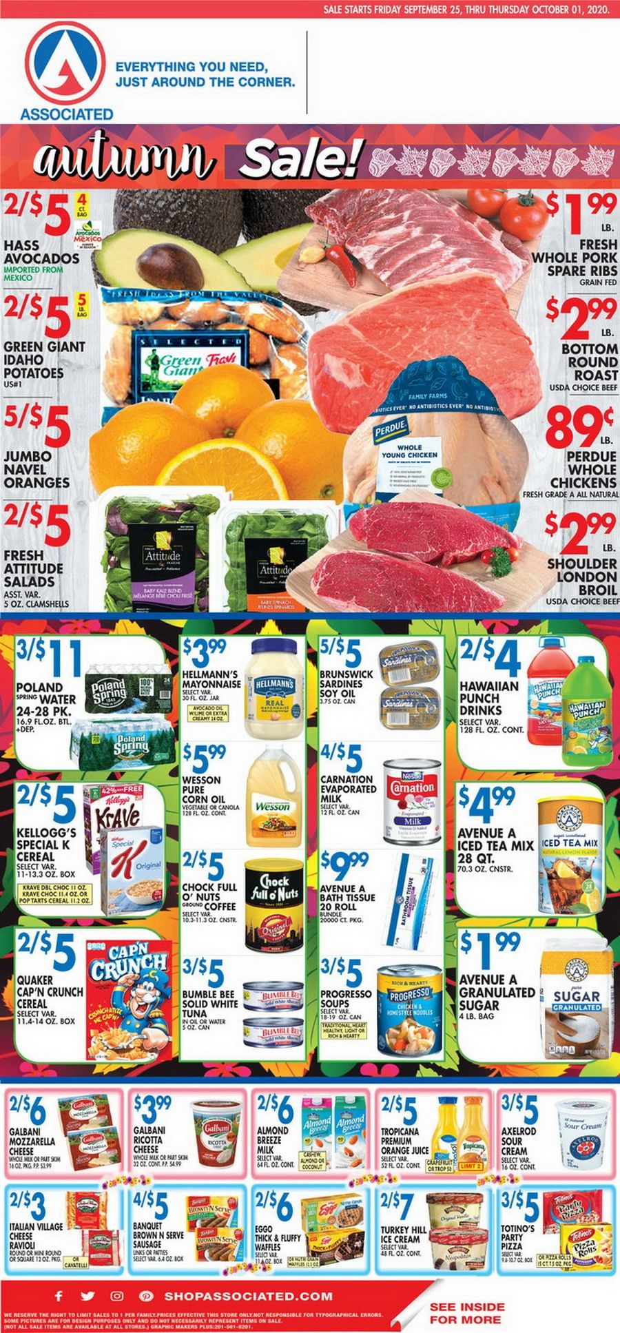 Associated Supermarkets Weekly Ad Sep 25 – Oct 01, 2020