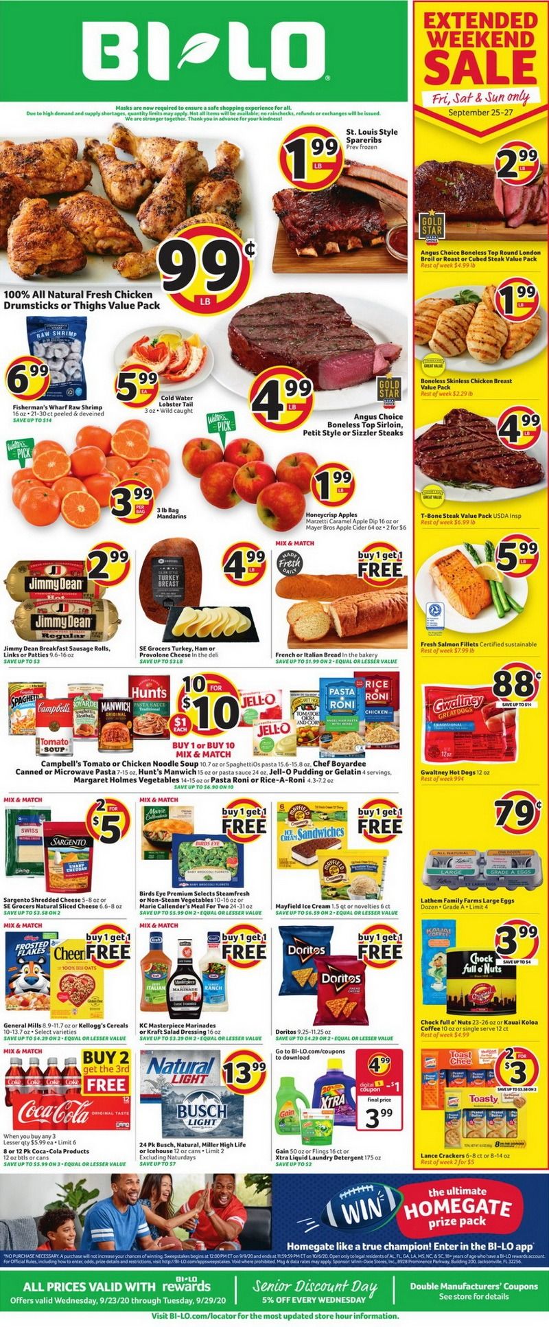 BI-LO Weekly Circular Sep 23- Sep 29, 2020