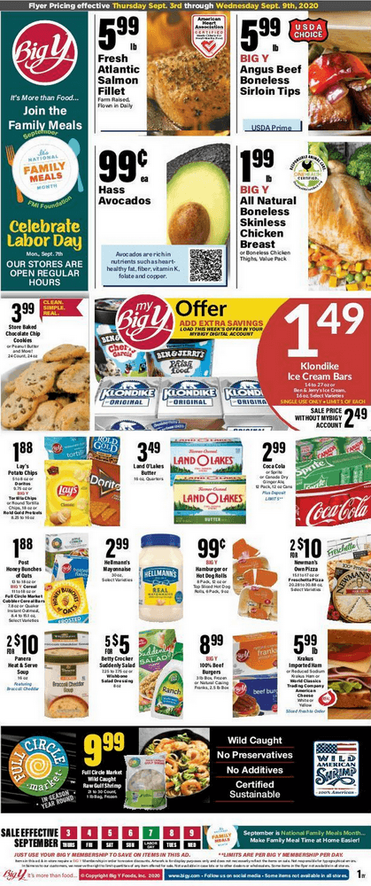 Big Y Weekly Ad Sep 03 – Sep 09, 2020