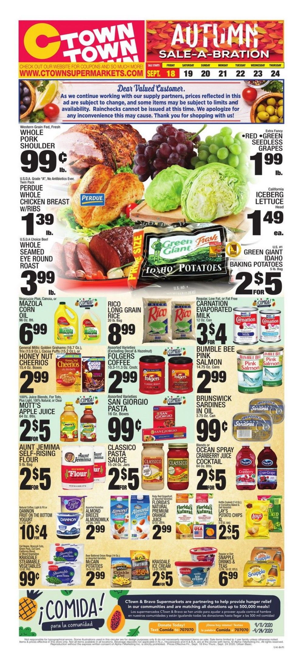 C-Town Weekly Ad Sep 18 – Sep 24, 2020