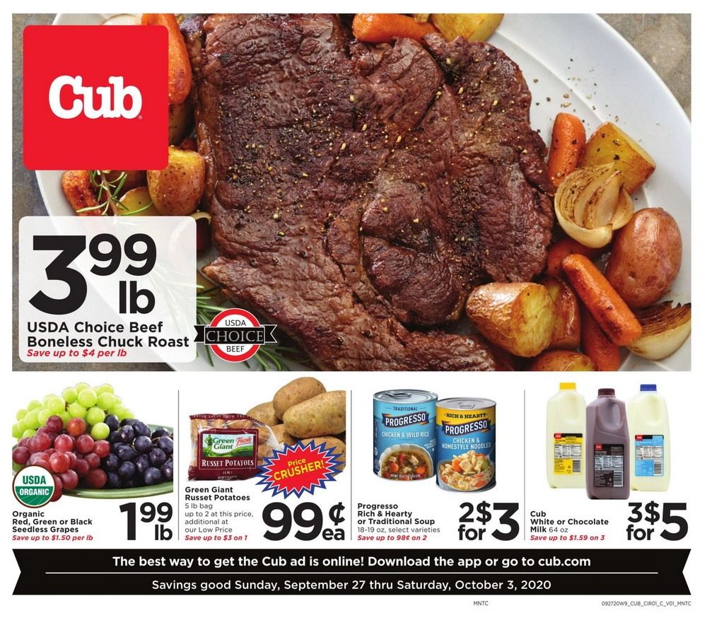 Cub Foods Weekly Ad Sep 27 – Oct 03, 2020