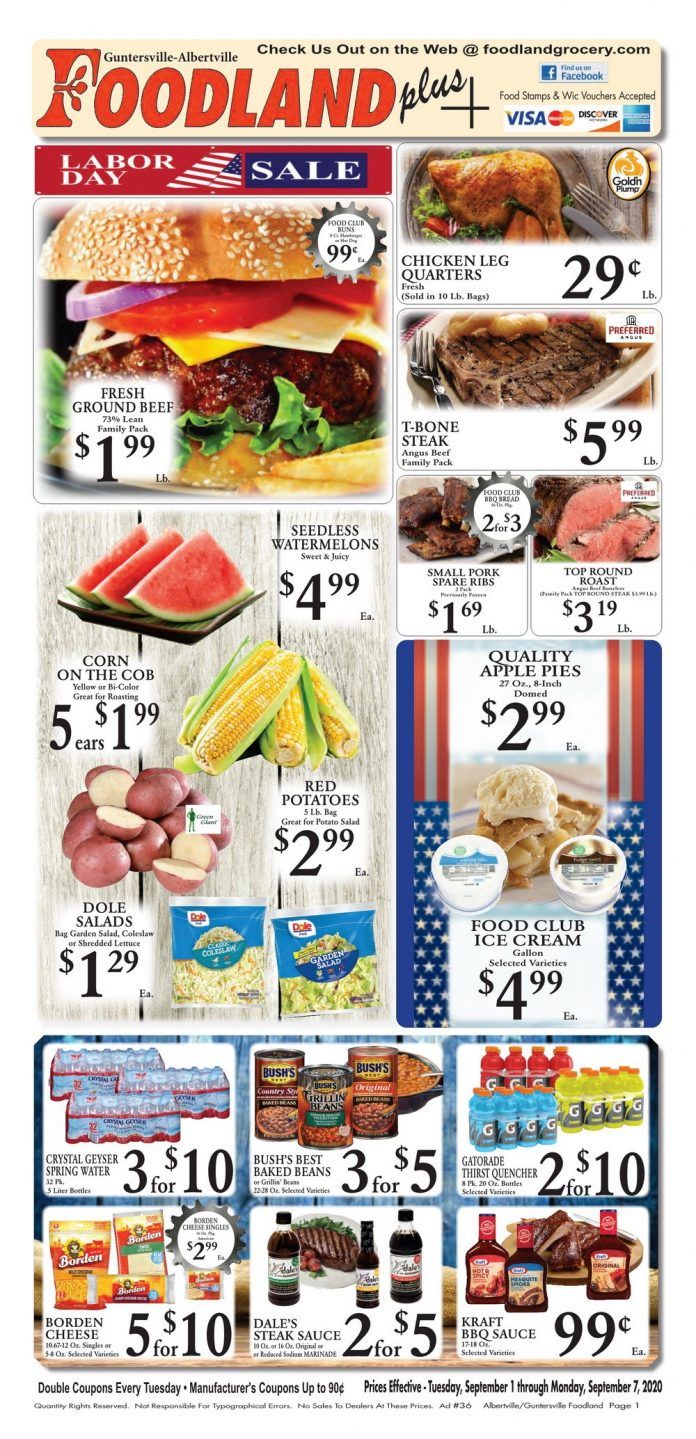 Foodland(US) Weekly Ad Sep 01 – Sep 07, 2020