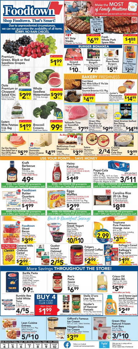 Foodtown Weekly Ad Sep 04 – Sep 10, 2020