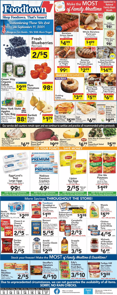 Foodtown Weekly Ad Sep 11 – Sep 17, 2020