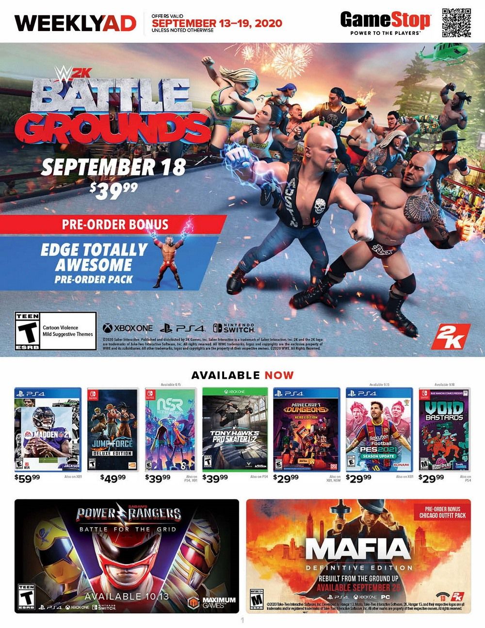 GameStop Weekly Ad Sep 13 – Sep 19, 2020