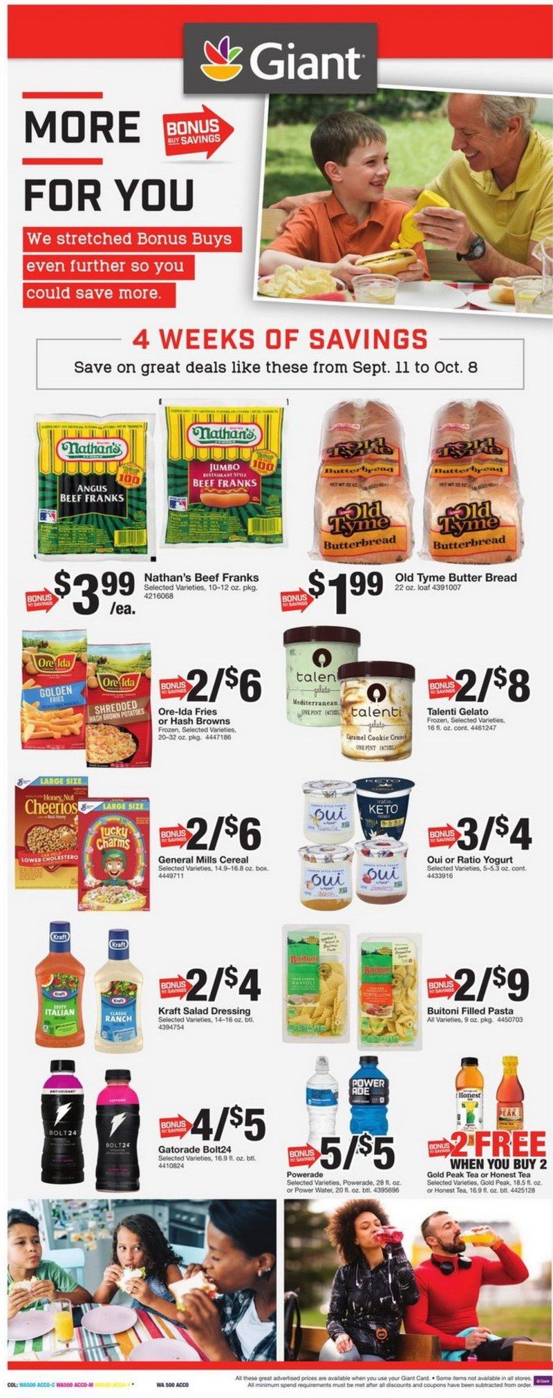 Giant Food Weekly Ad Sep 11 – Sep 17, 2020