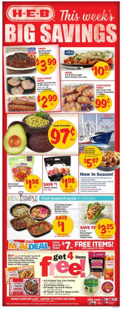 HEB Weekly Ad Sep 09 – Sep 15, 2020
