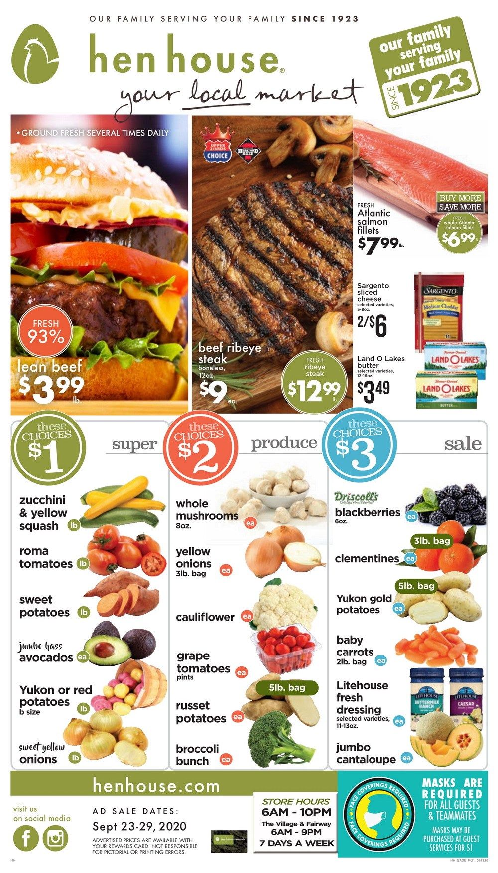 Hen House Weekly Circular Sep 23 – Sep 29, 2020