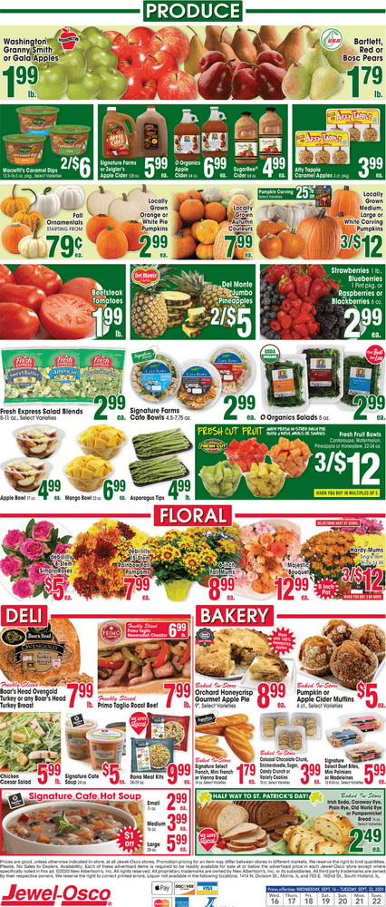 Jewel Osco Weekly Circular Sep 16 – Sep 22, 2020